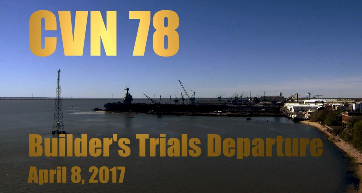 Video | Gerald R. Ford (CVN 78) Departs For Sea Trials | HII News