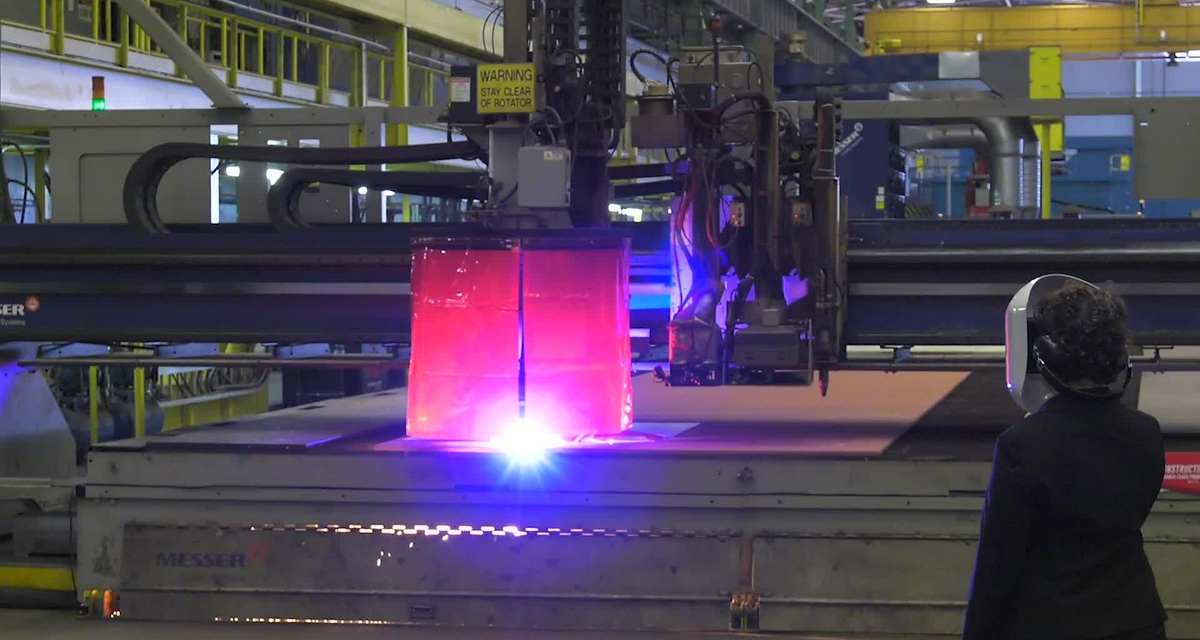 Video | Columbia First Cut of Steel | HII News