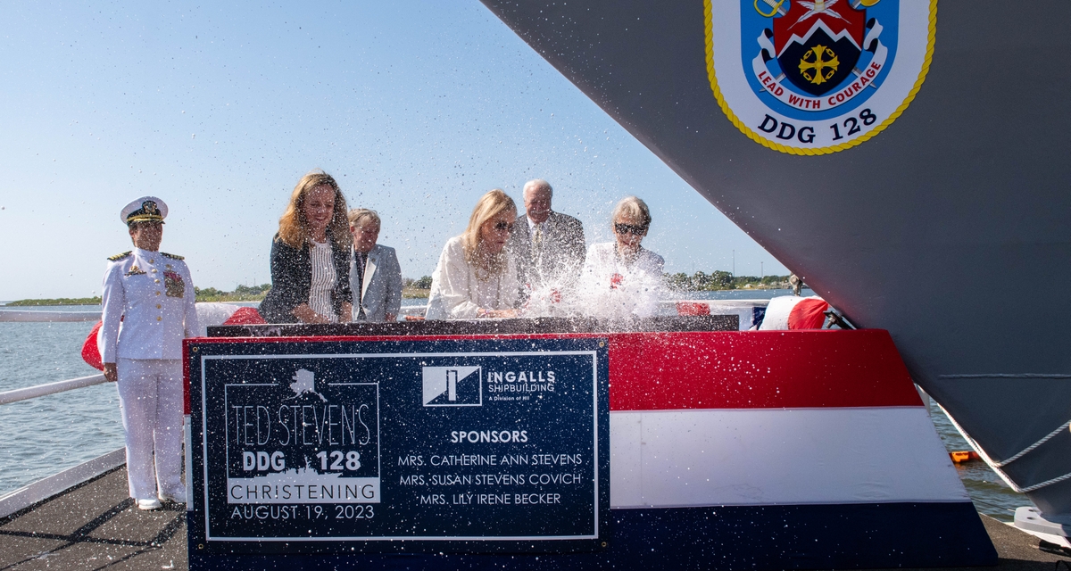 Photo | Guided Missile Destroyer Ted Stevens (DDG 128) Christening ...