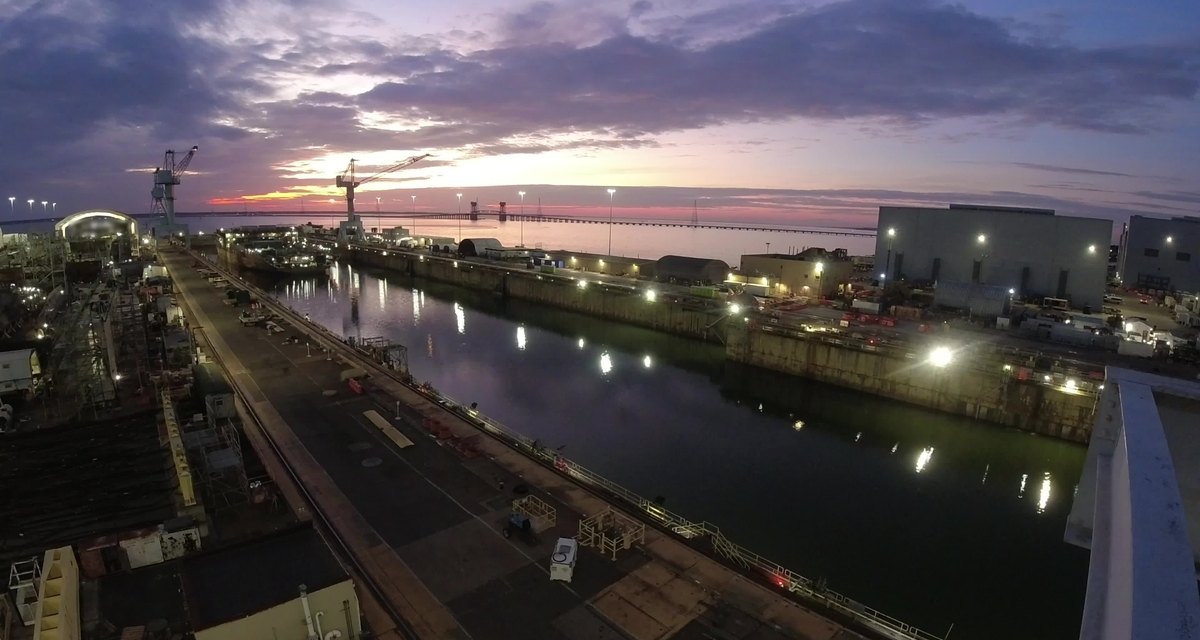 Video | Aircraft Carrier Enterprise (CVN 80) Dry Dock Move | HII News