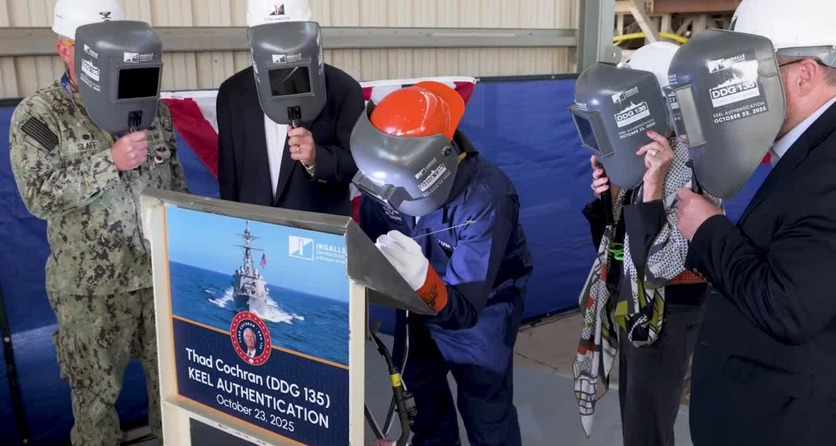 Video | Ingalls Shipbuilding | Thad Cochran (DDG 135) Keel ...