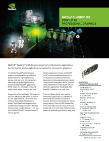 New NVIDIA Quadro 400 Empowers Designers and Engineers With Up to 10 ...