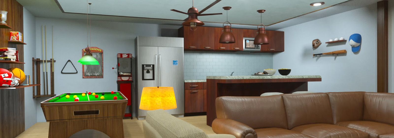 Energy-efficient man cave | Duke Energy | illumination