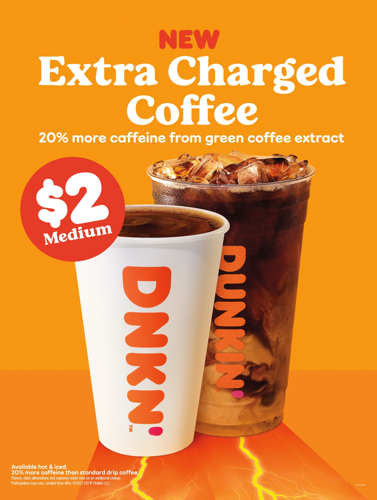 Take (Extra) Charge of 2021: Dunkin’s New Extra Charged Coffee Delivers ...