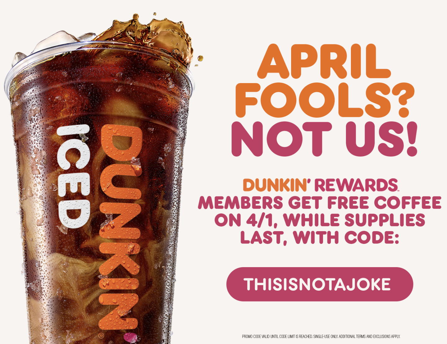 No Joke: Dunkin’® is Giving Away One Million Free Coffees This April ...