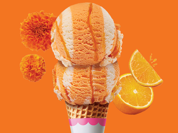 NEW Marigold Dreamsicle Flavor | Baskin-Robbins