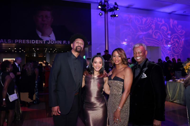 Jalen Rose, Angela Rye, Co-Chair Sela Thompson Collins, and Art Collins ...