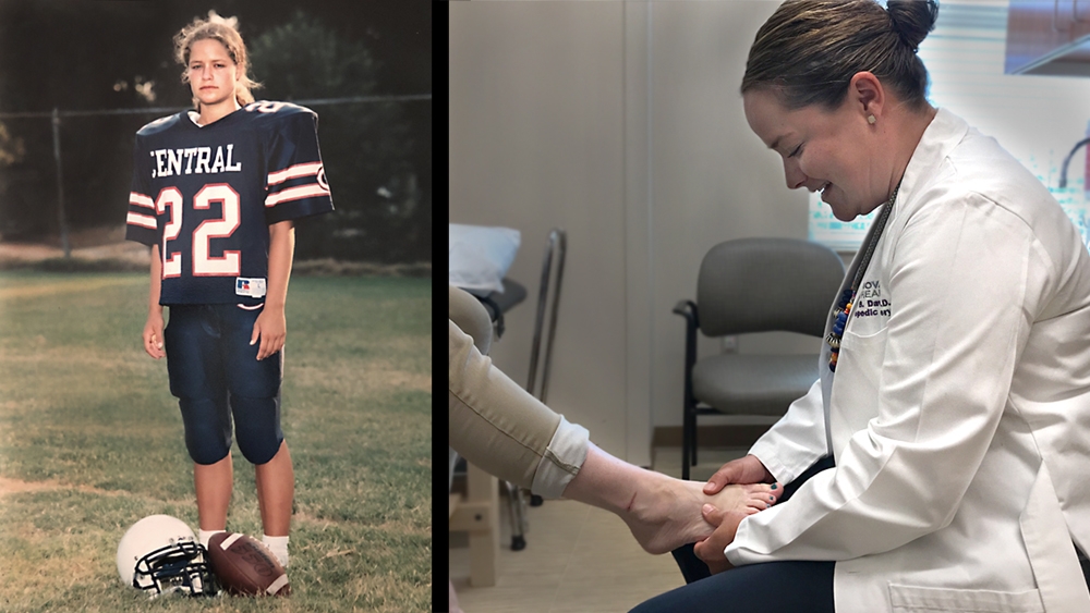 Dr. Snow Daws got her game on as a high school football team kicker ...