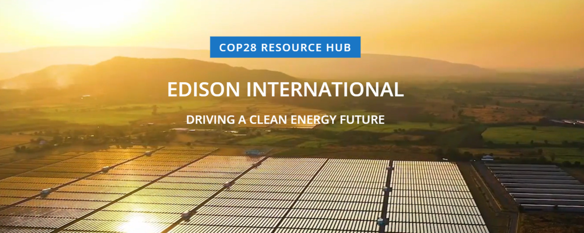 Edison COP28 Resource Hub | Energized by Edison