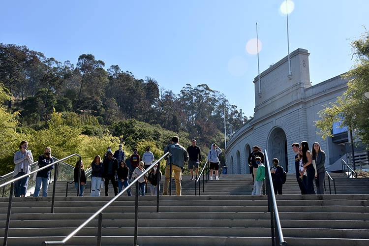 After an 18-month break, in-person campus tours resumed this week ...