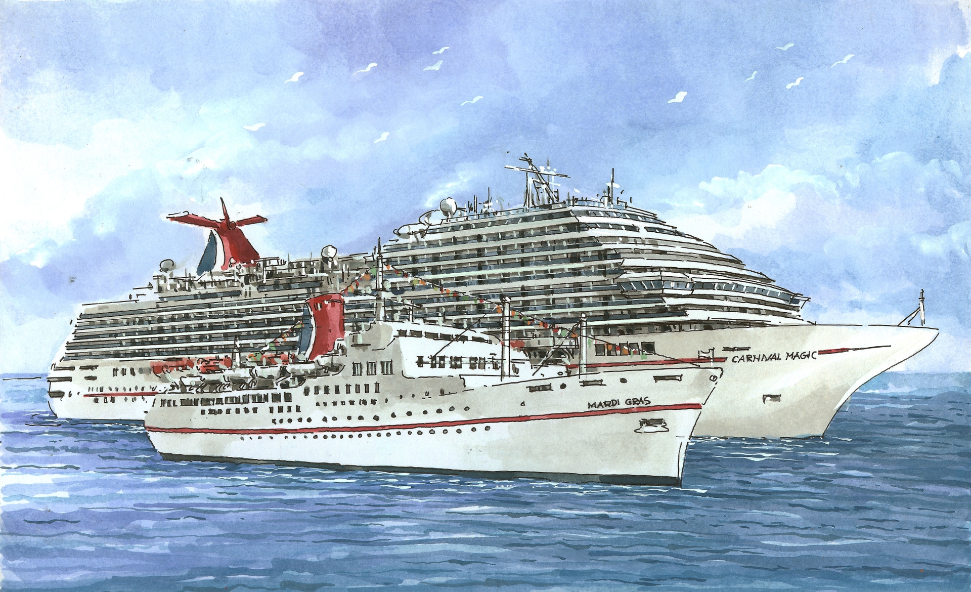 Photo | Carnival Magic and Mardi Gras | Carnival Cruise Line