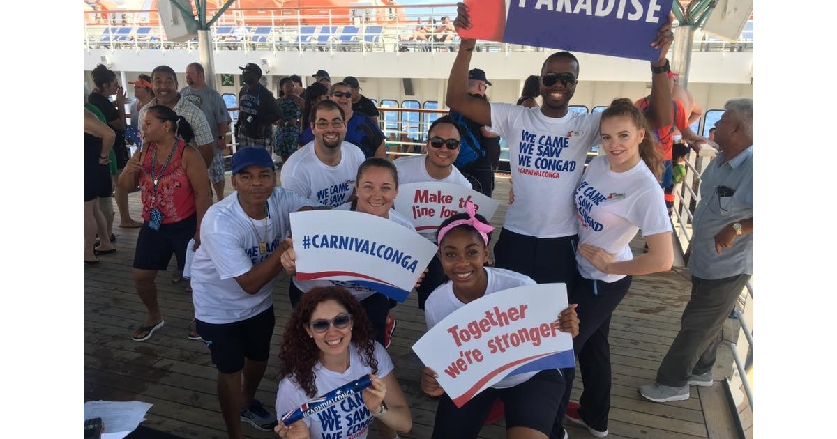 Carnival Cruise Line Creates the World’s Longest Conga Line at Sea for ...