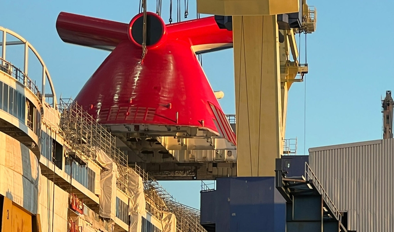 Carnival Celebration Gets Her Funnel | Carnival Cruise Line
