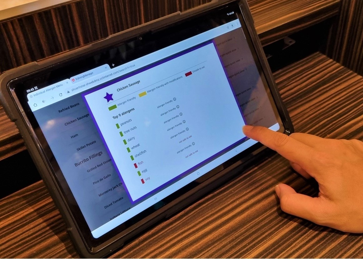 Photo | Menu Mate is easily operated on touch-screen tablets | Carnival ...