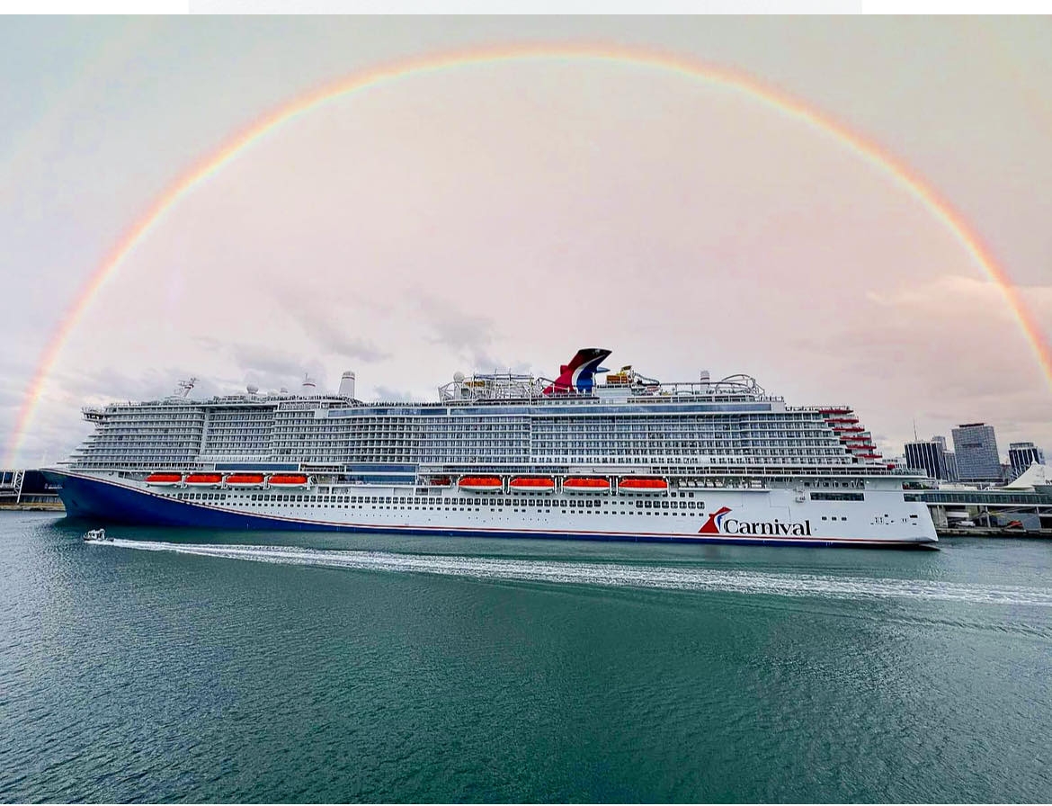 Photo | Rainbow Over Carnival Celebration | Carnival Cruise Line