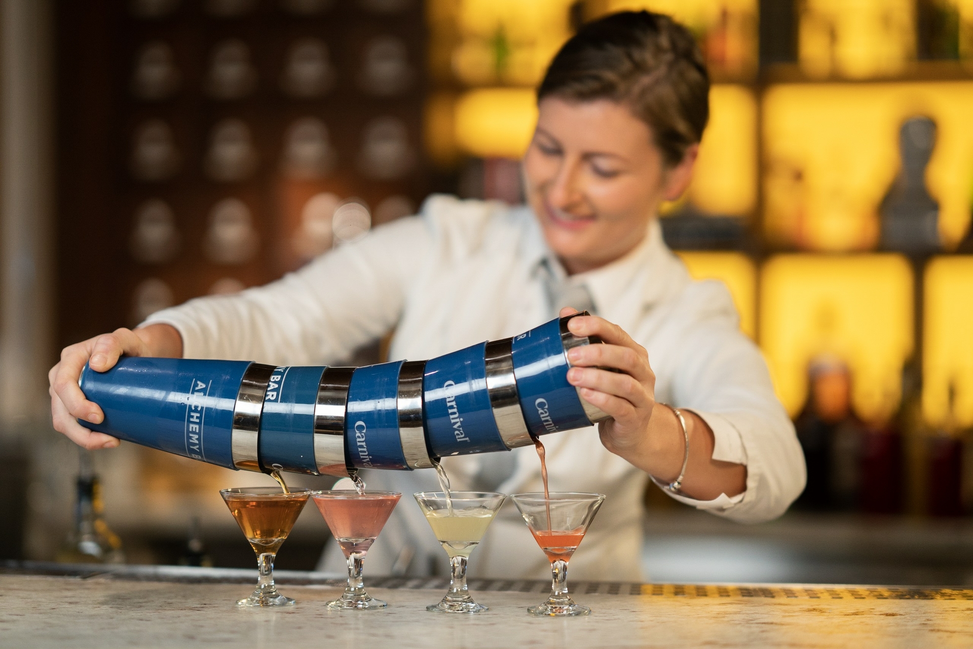 Photo | Mixologist at Alchemy Bar | Carnival Cruise Line