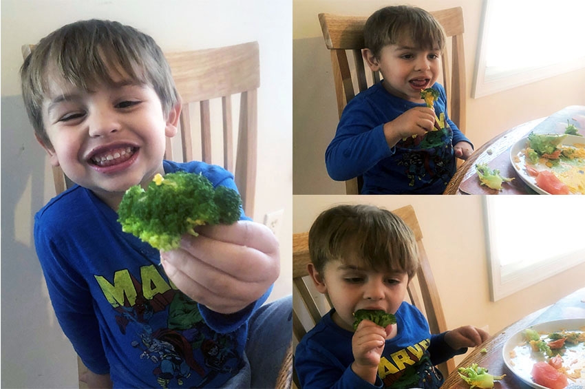 Photo | Toddler eating broccoli (compilation photo) | American Heart ...