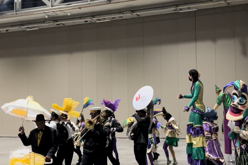 Photo | ISC22 Second Line band performs | American Heart Association