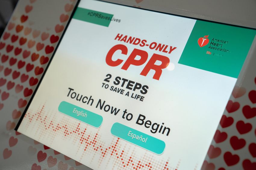 Photo | CPR Kiosk screen | American Heart Association