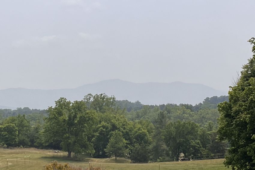 Photo | Wildfire haze over Blue Ridge Mountains | American Heart ...