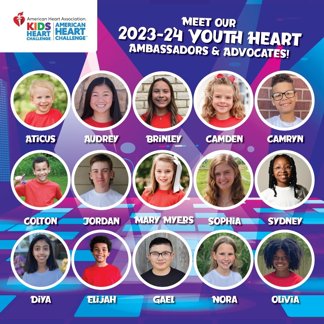 15 students selected amongst hundreds to serve as national Youth Heart ...