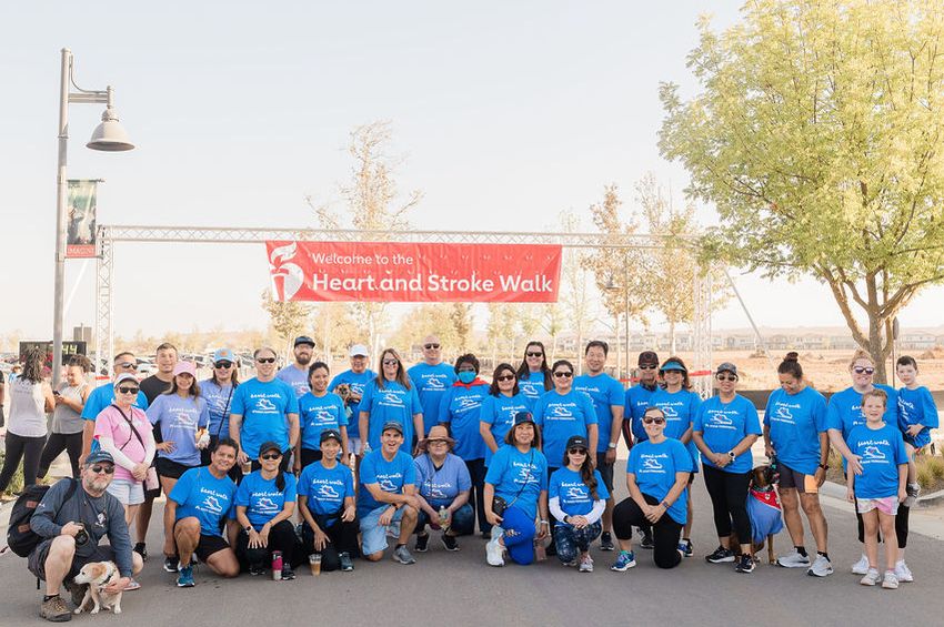 Photo | Central Valley Heart and Stroke Walk - walk team in blue | American Heart Association
