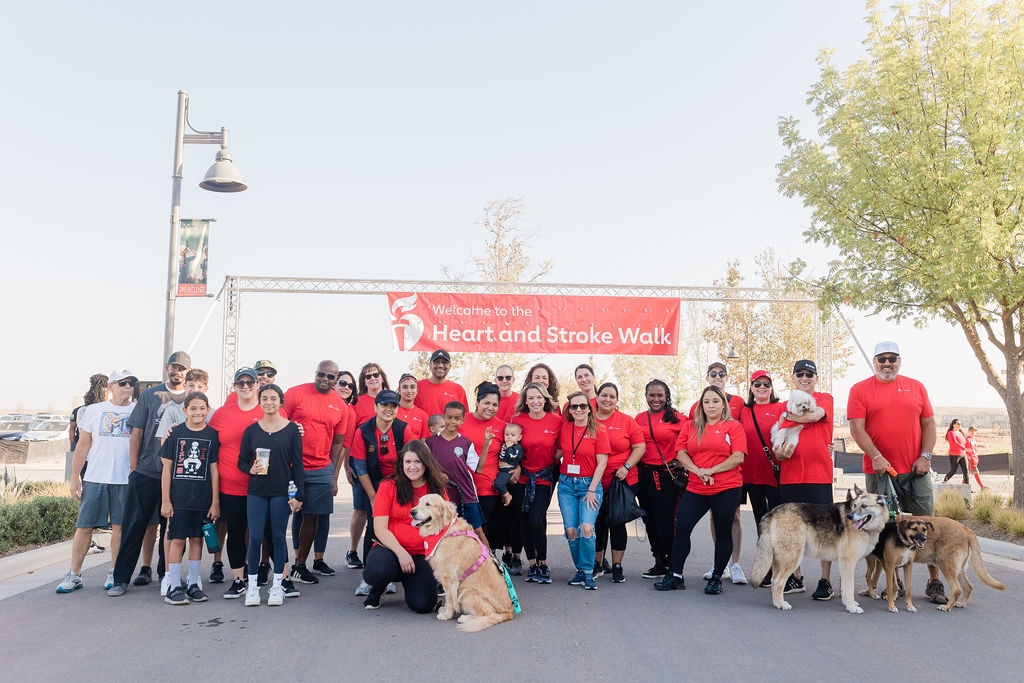 Photo | Central Valley Heart and Stroke Walk - walk team in red ...