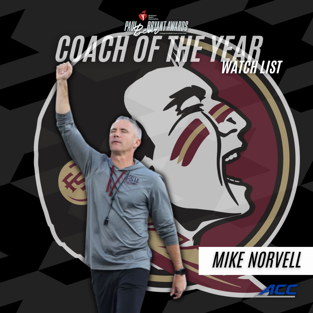 Photo | Mike Norvell - Florida State University | American Heart ...