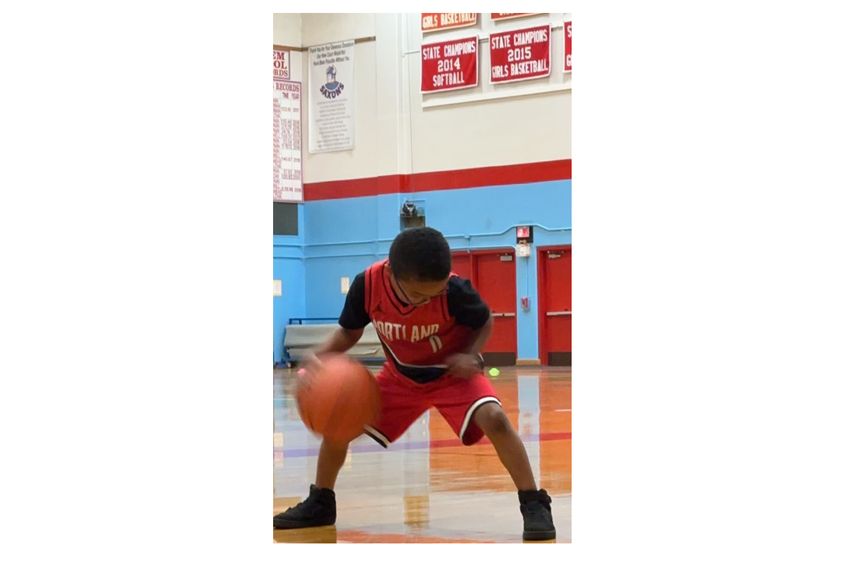 Photo | Jacob playing basketball | American Heart Association