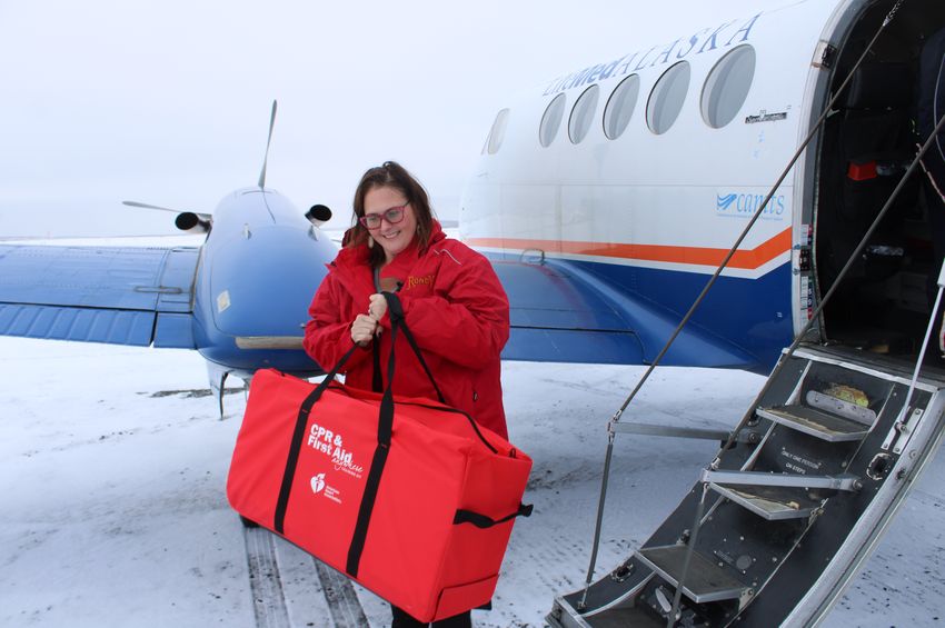Photo | Kristin George delivering CPR Anytime® Training Kit | American ...