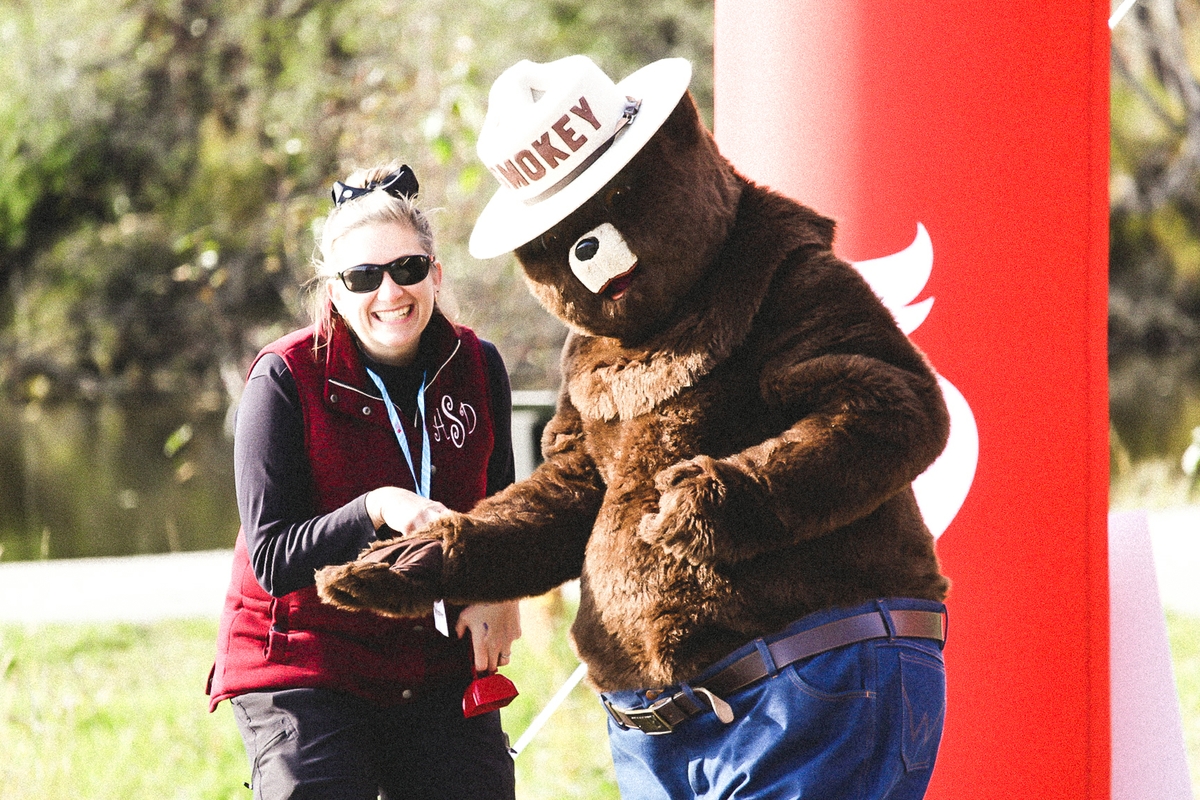 Photo | Fairbanks Heart Walk walker and Smokey | American Heart Association