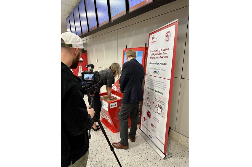 Photo | CPR training kiosk at DFW International Airport | American ...