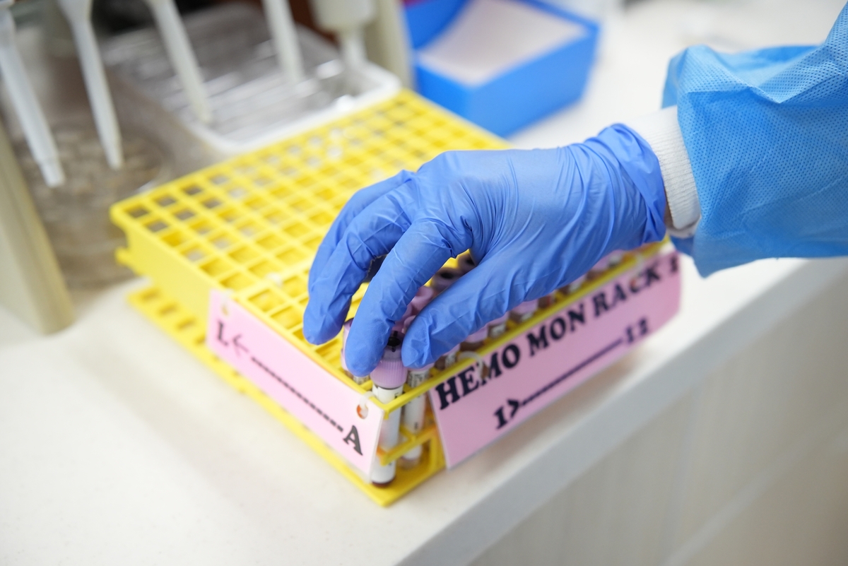 Photo | Blood vials processed in lab | American Heart Association