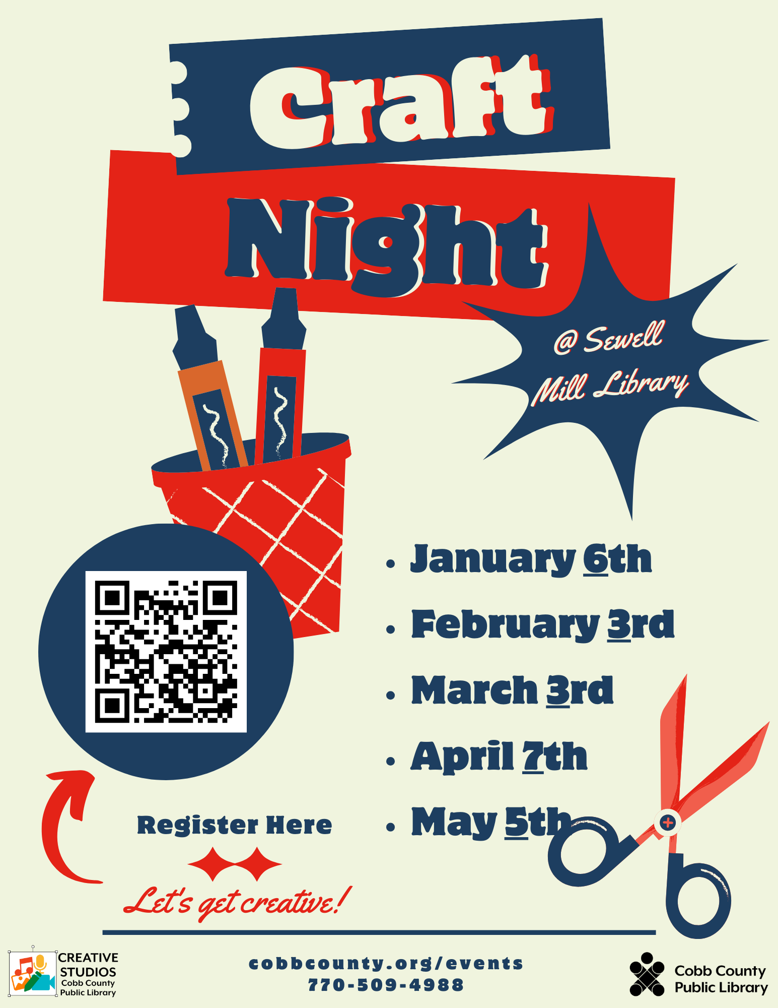 Creative Studios: Craft Night | Cobb County Georgia
