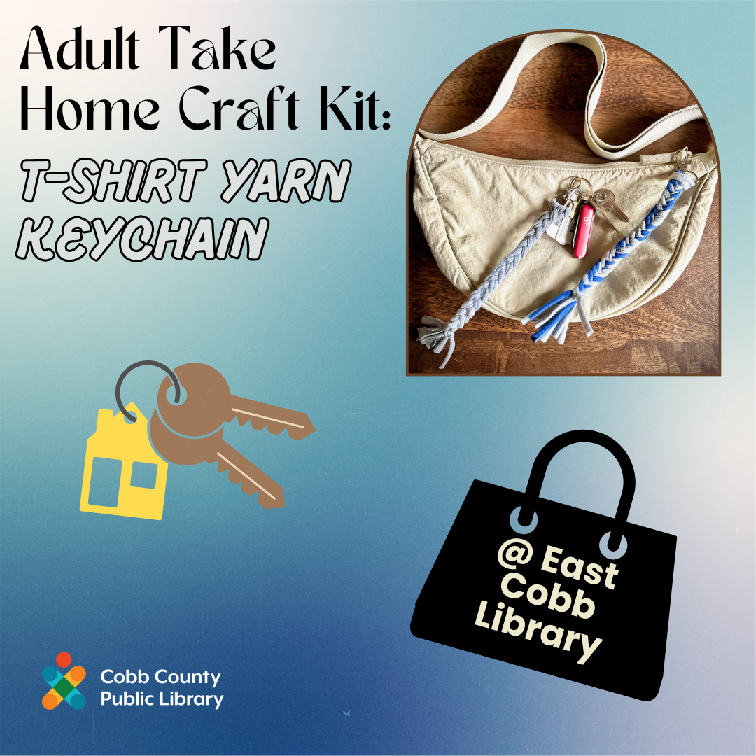 Adult Take Home Craft Kit: T-Shirt Yarn Keychain | Cobb County Georgia