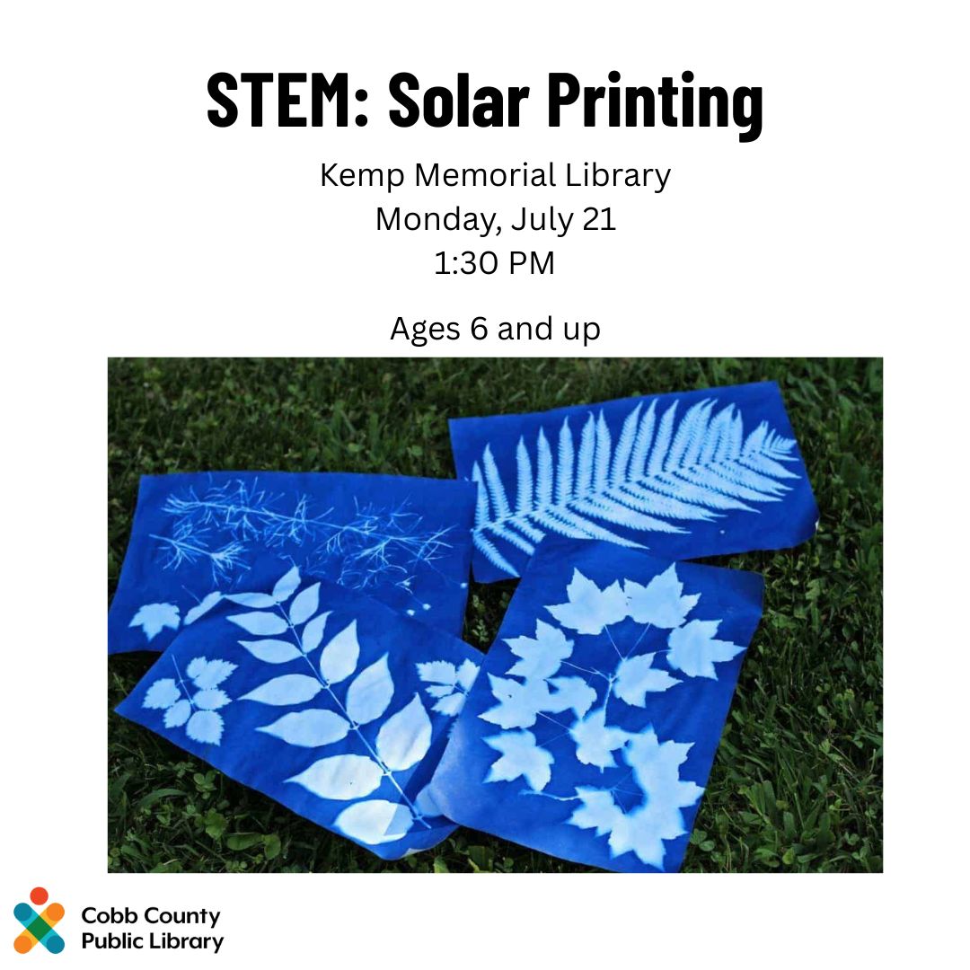 STEM: Solar Printing | Cobb County Georgia