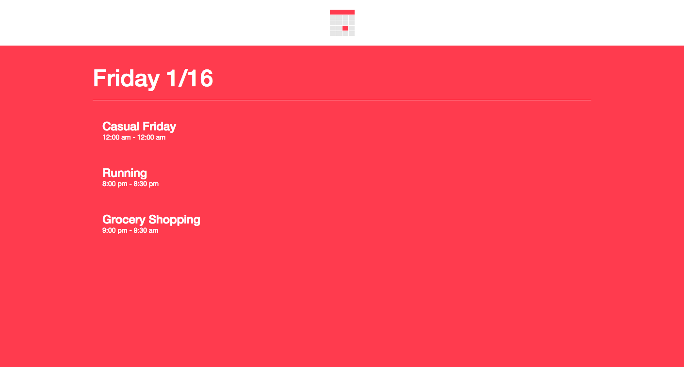 Creating Calendar's AngularJS App
