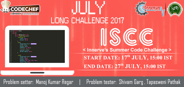 Innerve's Summer Code Challenge | CodeChef