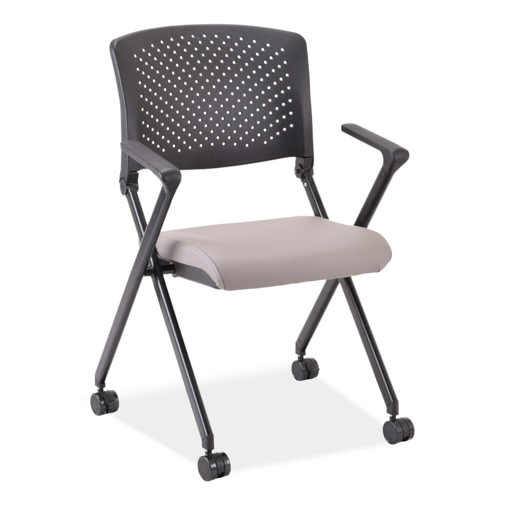 OfficeSource Julep Collection Nesting Chair with Arms and Casters ...