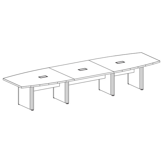 OfficeSource OS Laminate Conference Tables – Expandable Boat Shaped ...