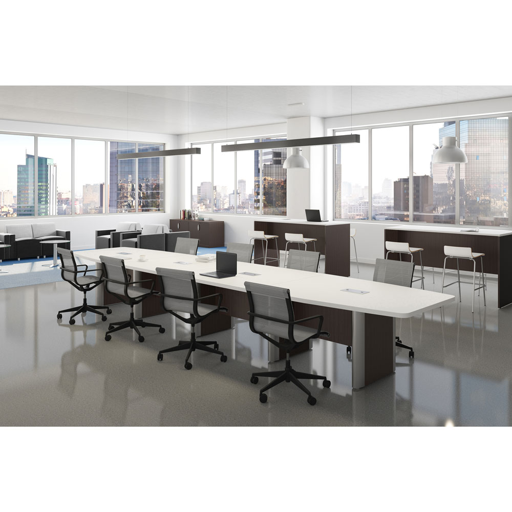 OfficeSource OS Laminate Conference Tables – Expandable Boat Shaped ...