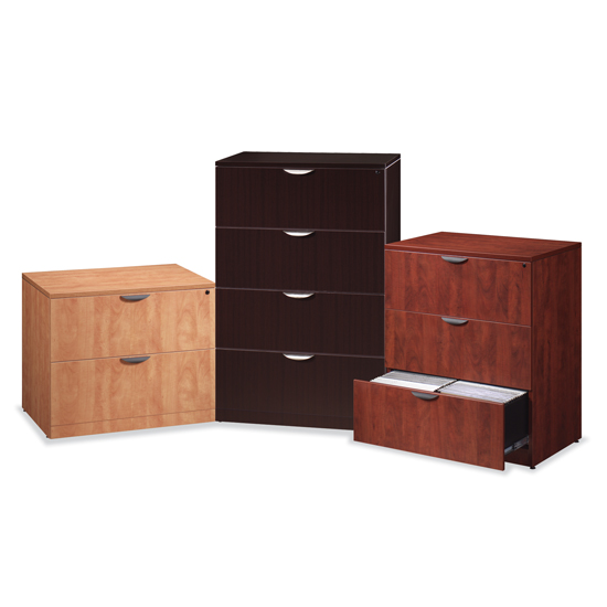 OfficeSource OS Laminate Lateral Files 3 Drawer Lateral File Cabinet ...