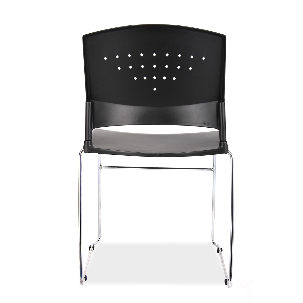 OfficeSource Tower Collection Stackable Side Chair with Chrome Frame ...
