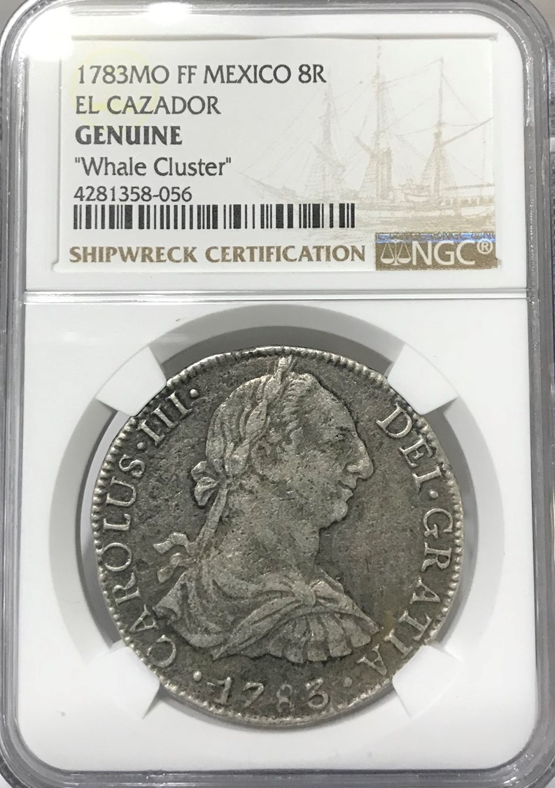 1783 8 Reales from the El Cazador - Whale Cluster Coin Details - Durham ...