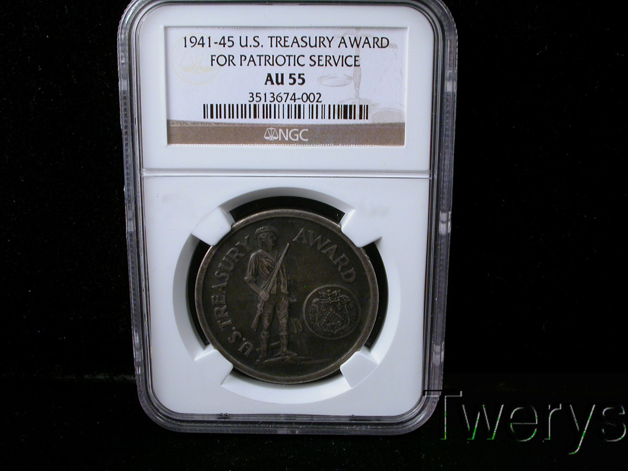 U.S. Treasury Award for Patriotic Service, 1941-45 Coin Details ...
