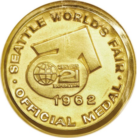 1962 WA GOLD MEDAL, HK-UNL, Seattle World's Fair, Commerce & Industry ...