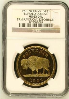 HK-291 BR, Buffalo Dollar, Pan-American Expo 1901 Coin Details ...