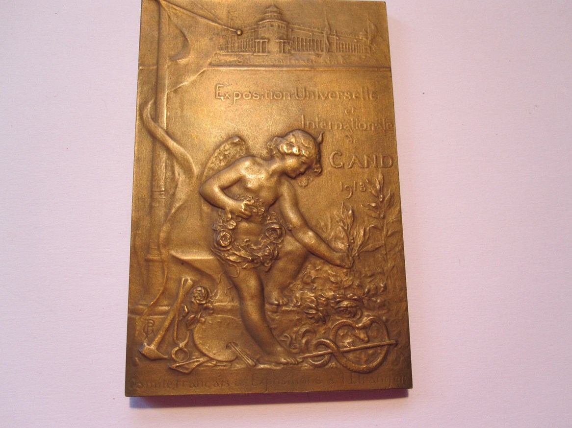 GAND Bz Plaquette by Gregoire Exposition Universelle 1913 Coin Details - HORNREICH COLLECTION of ...