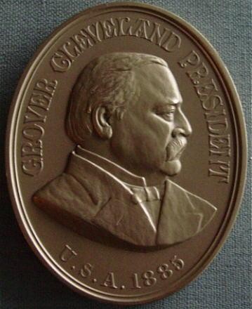 1885 Grover Cleveland - Oval Coin Details - - Collection - Presidential & Indian Peace Medals