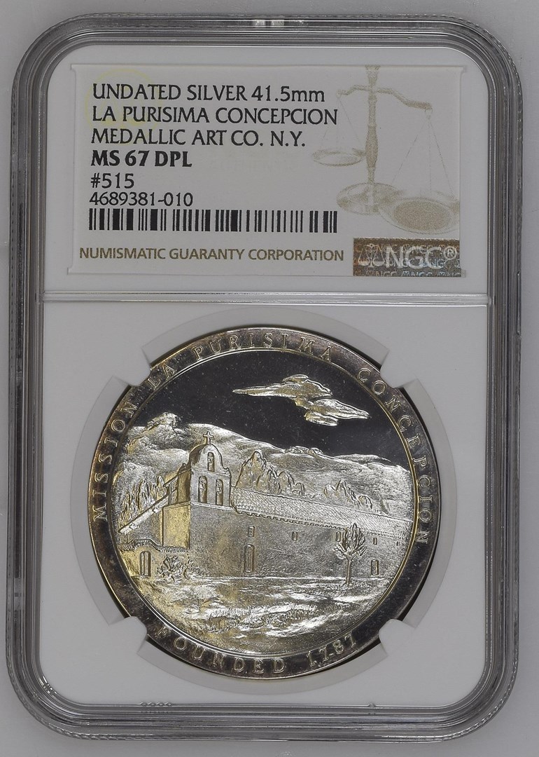 Coin Details - Medallic Art Co. Silver California Mission Medals